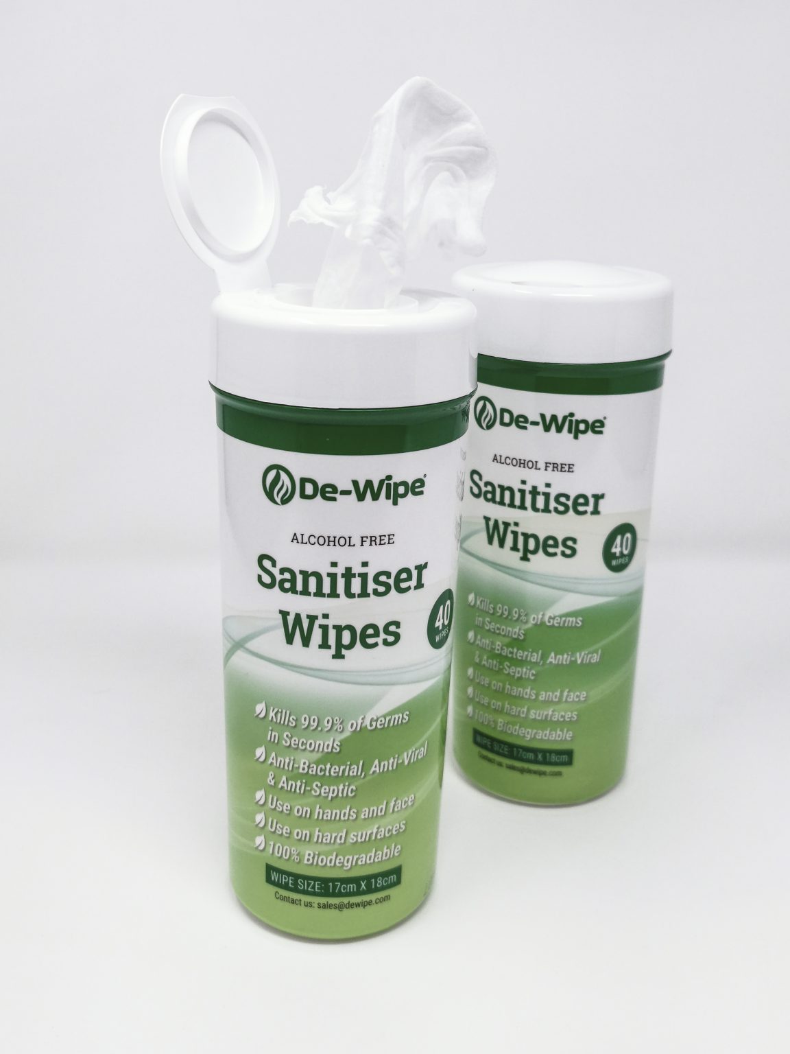 De-Wipe dona salviette disinfettanti senza alcool alla Germania colpita ...